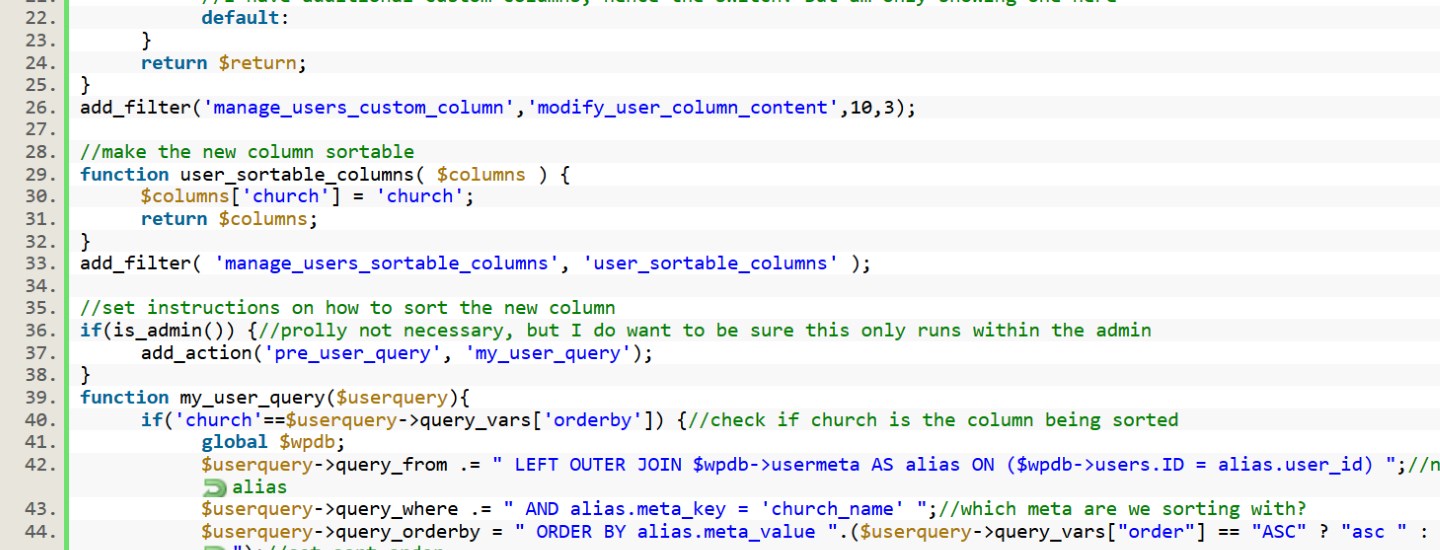 WordPress Add And Sort Custom Column In Users Admin Page Jason Jalbuena